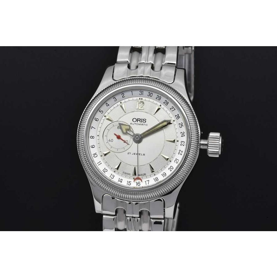 オリス 7482C ビッグクラウン ポインターデイト メンズ SS オートマ 644 裏スケ スモセコ シルバー文字盤 :19966:駅南や ...