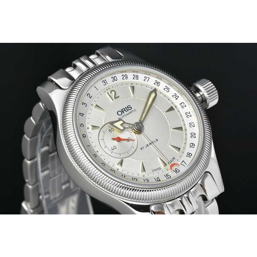 オリス 7482C ビッグクラウン ポインターデイト メンズ SS オートマ 644 裏スケ スモセコ シルバー文字盤 :19966:駅南や ...