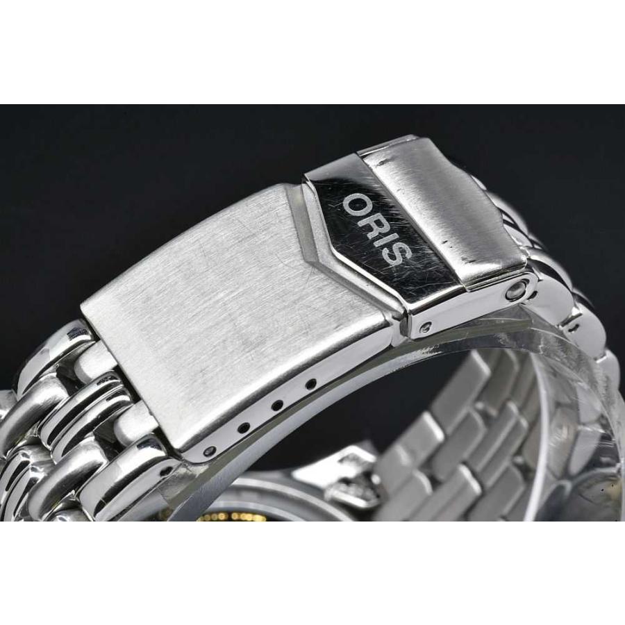 オリス 7482C ビッグクラウン ポインターデイト メンズ SS オートマ 644 裏スケ スモセコ シルバー文字盤 :19966:駅南や ...