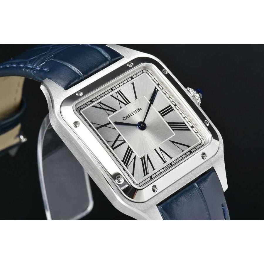 SANTOS DE CARTIER カルティエ WSSA0022 サントス デュモン ウォッチ LM メンズ SS/革 クォーツ 4240 ...
