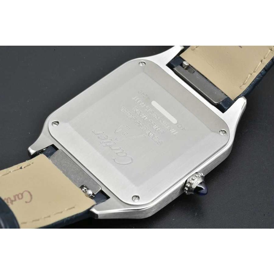 SANTOS DE CARTIER カルティエ WSSA0022 サントス デュモン ウォッチ LM メンズ SS/革 クォーツ 4240 ...