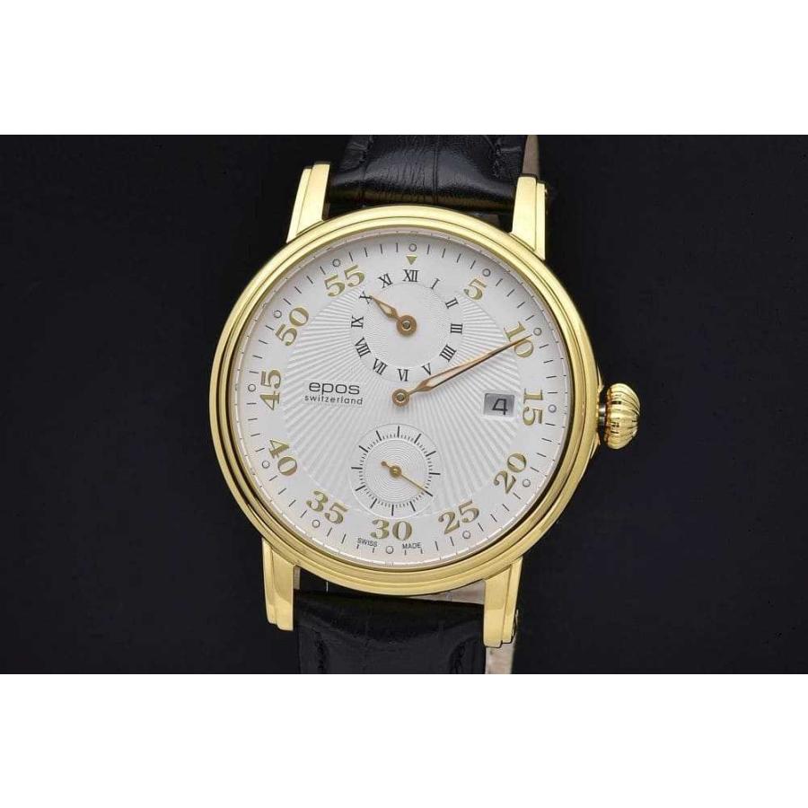 エモーション エポス epos 3392GPAWH レギュレーター メンズ GP/レザー オートマ 裏スケ 白文字盤 : 駅南やまご質店 - 通販 - Yahoo!ショッピング