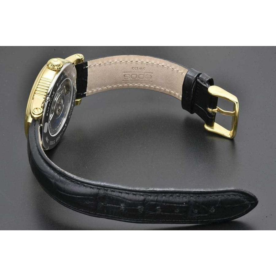 エモーション エポス epos 3392GPAWH レギュレーター メンズ GP/レザー オートマ 裏スケ 白文字盤 : 駅南やまご質店 - 通販 - Yahoo!ショッピング