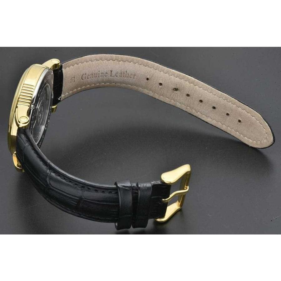 エモーション エポス epos 3392GPAWH レギュレーター メンズ GP/レザー オートマ 裏スケ 白文字盤 : 駅南やまご質店 - 通販 - Yahoo!ショッピング