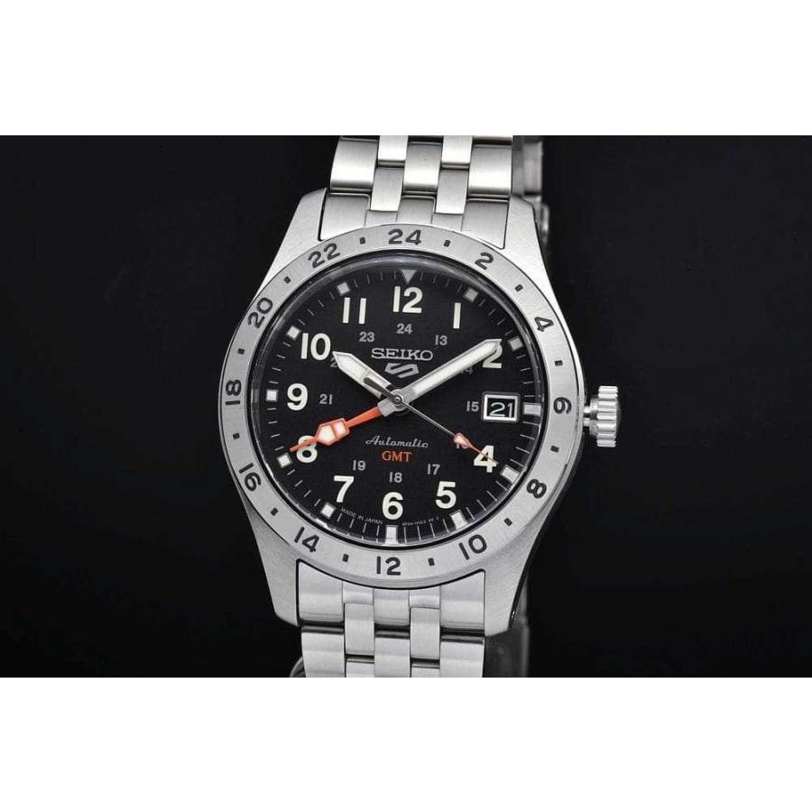 Seiko 5 Sports セイコー SBSC011 5スポーツ フィールドシリーズ GMT メンズ SS オートマ 裏スケ 4R34 黒 ...