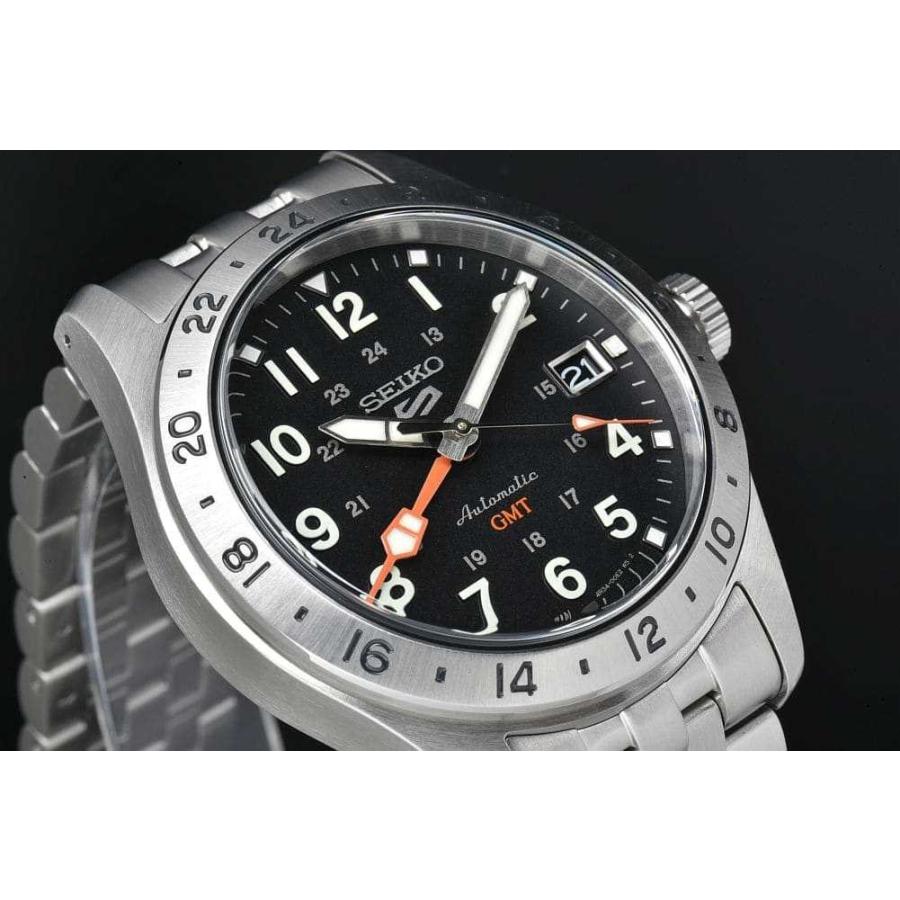 Seiko 5 Sports セイコー SBSC011 5スポーツ フィールドシリーズ GMT メンズ SS オートマ 裏スケ 4R34 黒 ...