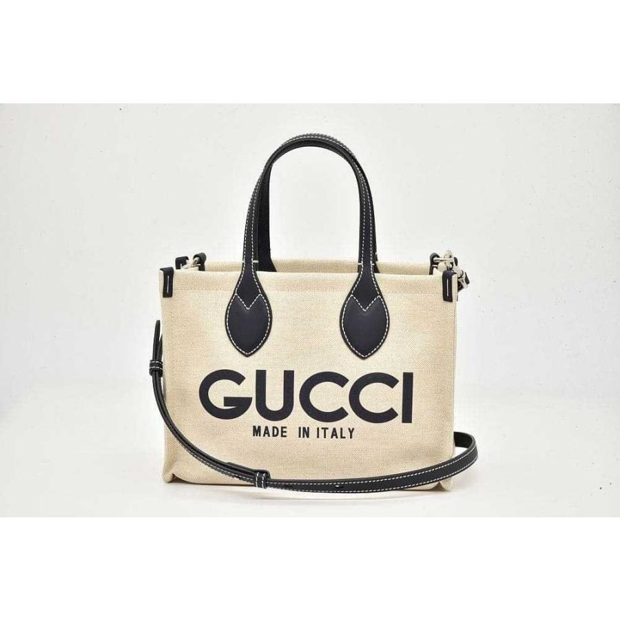 グッチ Lido リド GUCCIプリント ミニ トートバッグ 2WAY ショルダーバッグ ベージュ ネイビー 日本限定 772144【未使用 ...