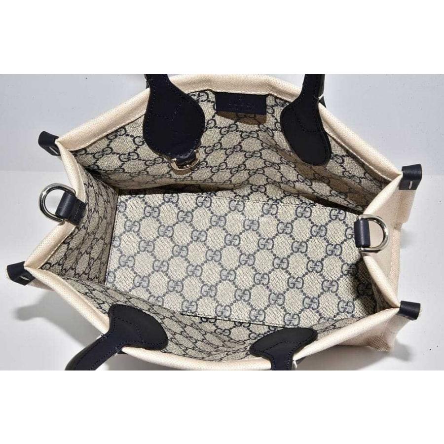 グッチ Lido リド GUCCIプリント ミニ トートバッグ 2WAY ショルダーバッグ ベージュ ネイビー 日本限定 772144【未使用 ...