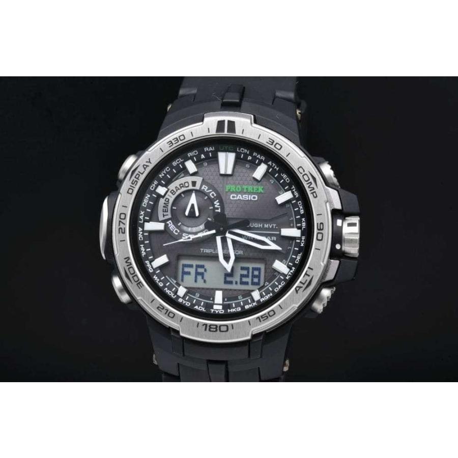 PRO TREK カシオ プロトレック PRW-6000-1DR トリプルセンサー Ver3 タフソーラー メンズ SS/ラバー ソーラー電波 ...