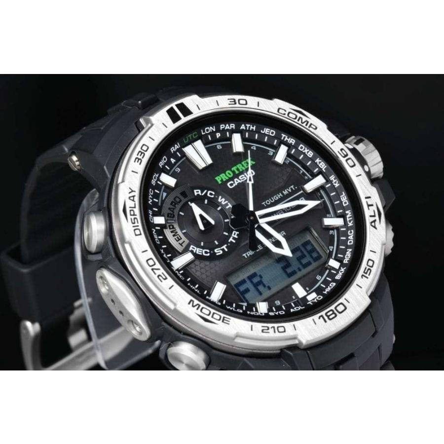 PRO TREK カシオ プロトレック PRW-6000-1DR トリプルセンサー Ver3 タフソーラー メンズ SS/ラバー ソーラー電波 ...