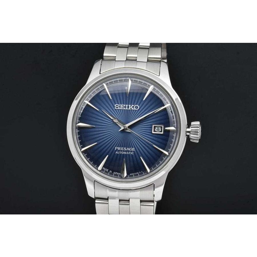 PRESAGE セイコー SARY123 プレサージュ カクテルタイム メカニカル ブルームーン メンズ SS オートマ 裏スケ 4R35 青 ...