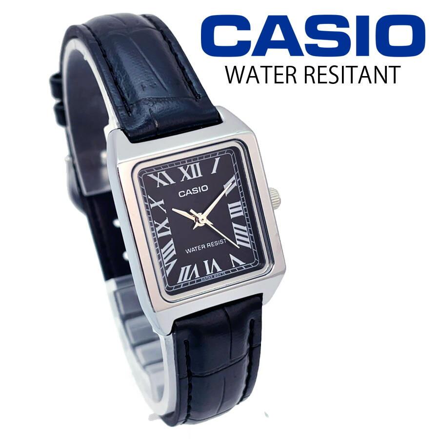 送料無料 Casio カシオ チープカシオ チプカシ Ltp V007l 1b レディース 腕時計 アナログ 革 レザーベルト ブラック 日常