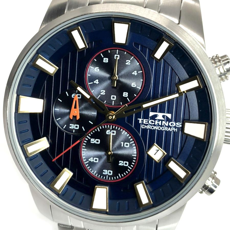 TECHNOS テクノス CHRONOGRAPH クロノグラフ メンズ 腕時計 日常生活防水 ステンレススチール デイトカレンダー ...