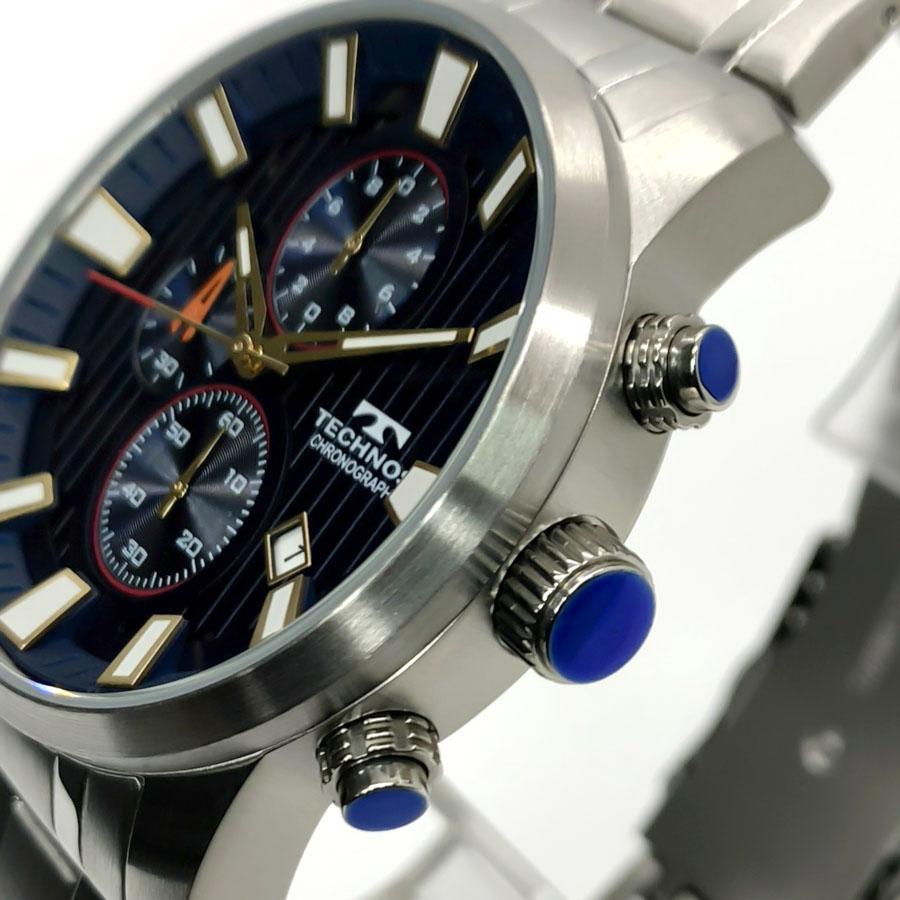 TECHNOS テクノス CHRONOGRAPH クロノグラフ メンズ 腕時計 日常生活防水 ステンレススチール デイトカレンダー ...