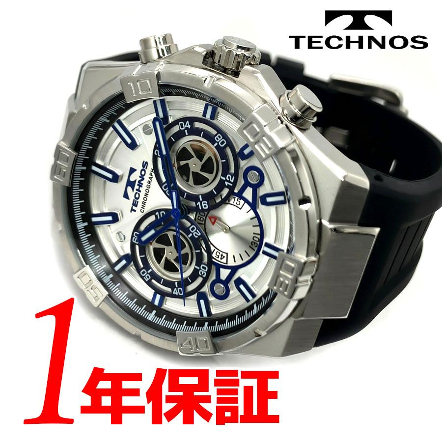 国内正規品 新作 TECHNOS テクノス 44m ビックフェイス 10気圧防水 100m防水 ダイバーズ クロノグラフ クロノ 男性用 ...