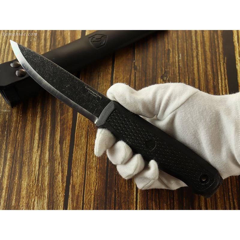 コンドル CTK394541 テラサー ブラック ブッシュクラフトナイフ Condor Bushcraft Basic Fixed Knife 63847 Black : 世界のナイフ 山秀 ...