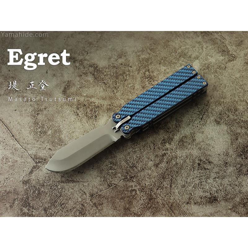 堤 正登 作 Egret 白鷺 バタフライナイフ Masato Tsutsumi Custom Knife : 世界のナイフ 山秀 ヤフー店 ...