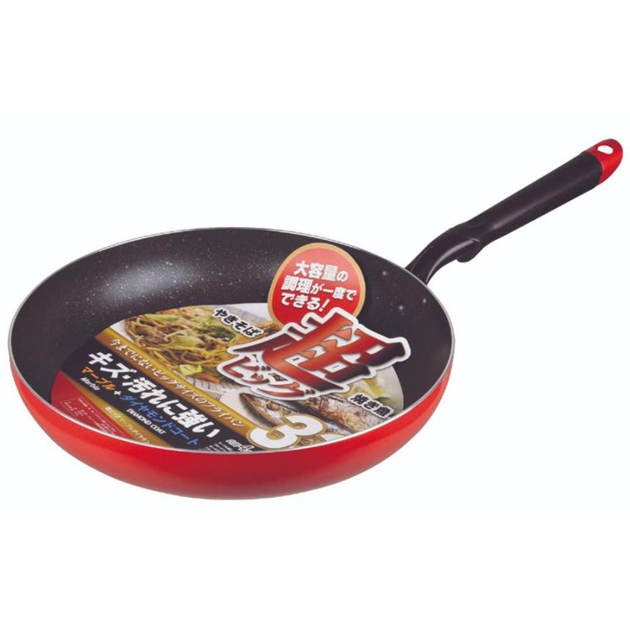 パール金属 超ビッグ マーブルダイヤモンドコートIH対応フライパン 33cm [調理器具 料理 炒め物 焼きそば 焼き魚 ガス火 オール熱源対応] HB-160 : ヤマキシヤフー店 - 通販 ...