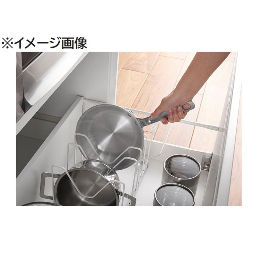 山崎実業 シンク下 伸縮鍋蓋＆フライパンスタンド プレート [キッチン 収納 整理] 3965 ホワイト : ヤマキシヤフー店 - 通販 - Yahoo!ショッピング