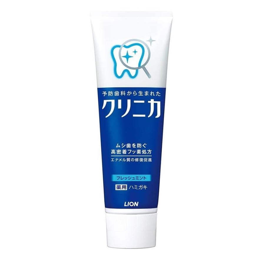 LION(ライオン) クリニカ ハミガキ フレッシュミント [歯磨き粉 ムシ歯予防 歯垢 フッ素] 130g [医薬部外品] : ヤマキシ ...