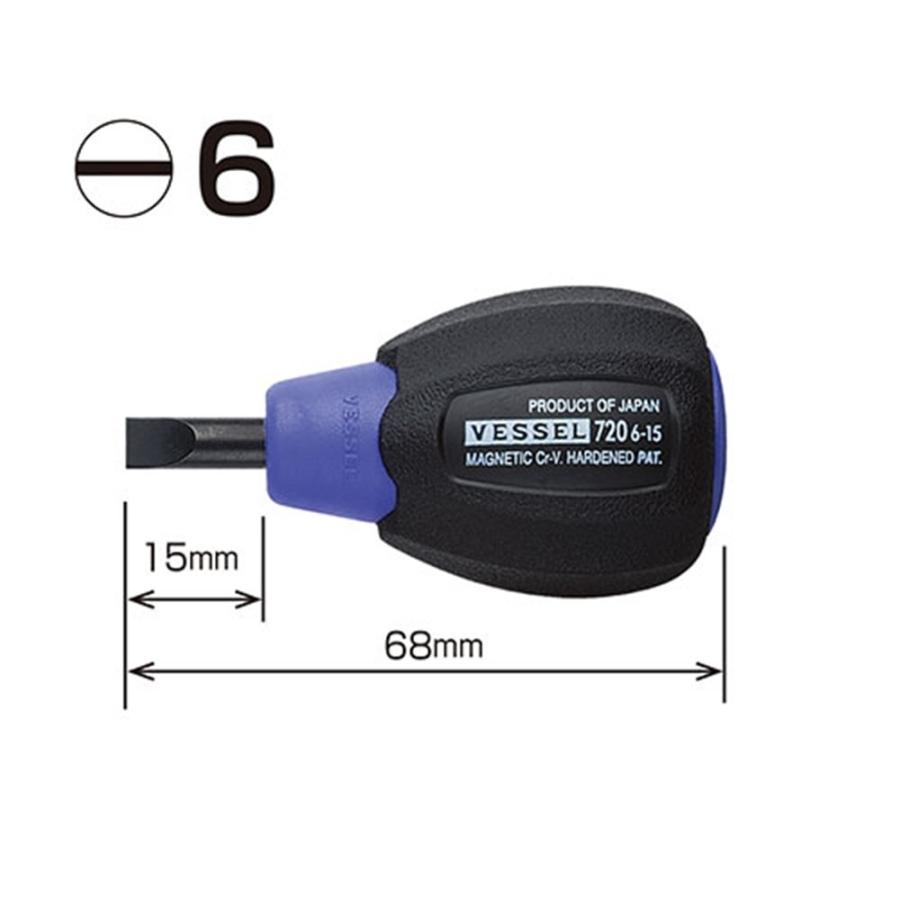 VESSEL（工具） VESSEL ベッセル クッションドライバーNo.720 -6×15 : ヤマキシヤフー店 - 通販 - Yahoo!ショッピング
