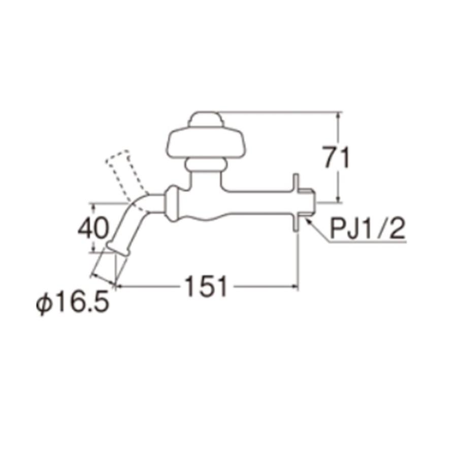 SANEI（水栓金具） SANEI 自閉ホーム水栓 [単水栓 JIS適合商品 呼び13] Y229A-13 : ヤマキシヤフー店 - 通販 ...