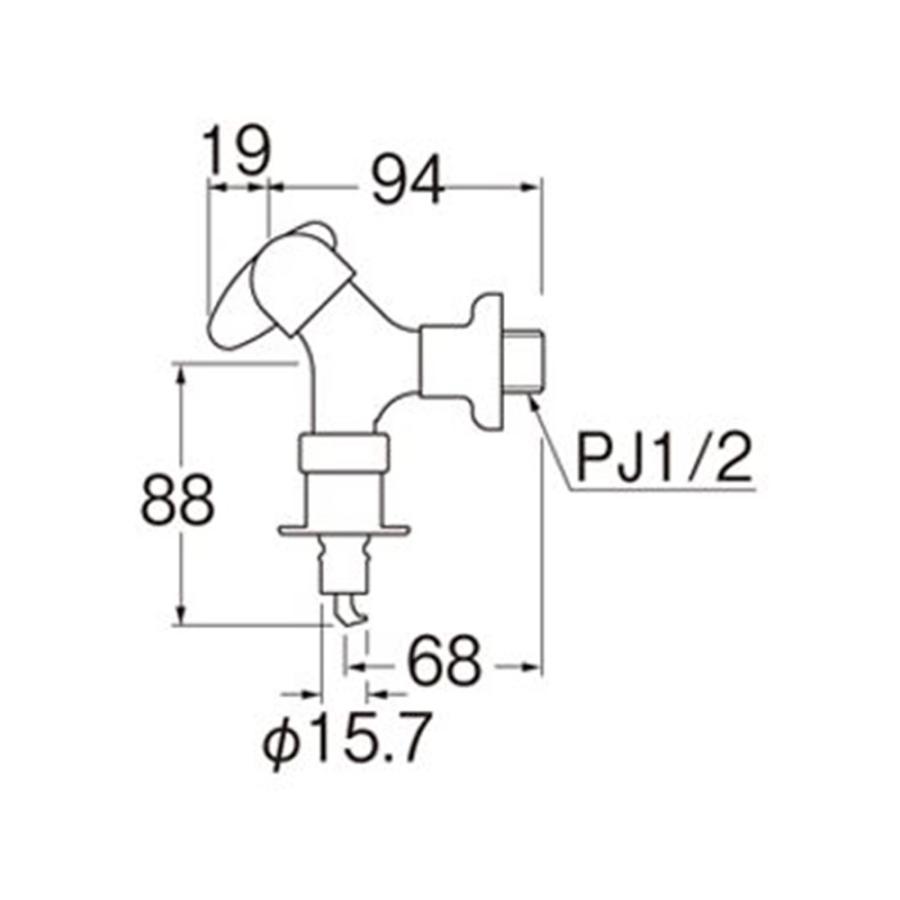 SANEI（水栓金具） 三栄水栓 SANEI ミニセラ洗濯機用送り座水栓(洗濯機用) JY145TV-1-13 : ヤマキシヤフー店 - 通販 - Yahoo!ショッピング