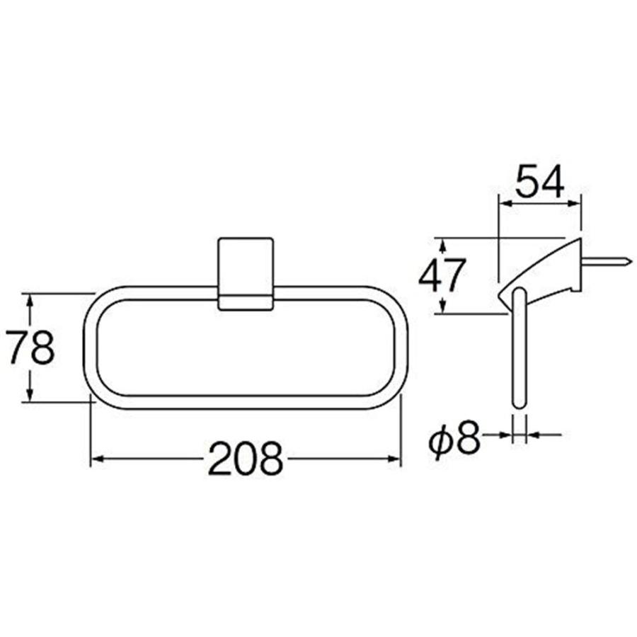 SANEI（水栓金具） 三栄水栓 SANEI タオルリング《アクセサリー》（洗面所用） [W5701-D]ブラック : ヤマキシヤフー店 - 通販 - Yahoo!ショッピング