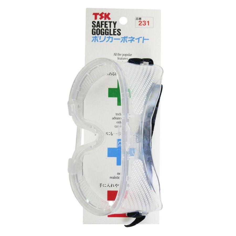 TSK セーフティゴーグル ポリカーボネイト [保護メガネ 草刈り グラスオンタイプ 耐衝撃性] No.231 : ヤマキシヤフー店 - 通販 - Yahoo!ショッピング