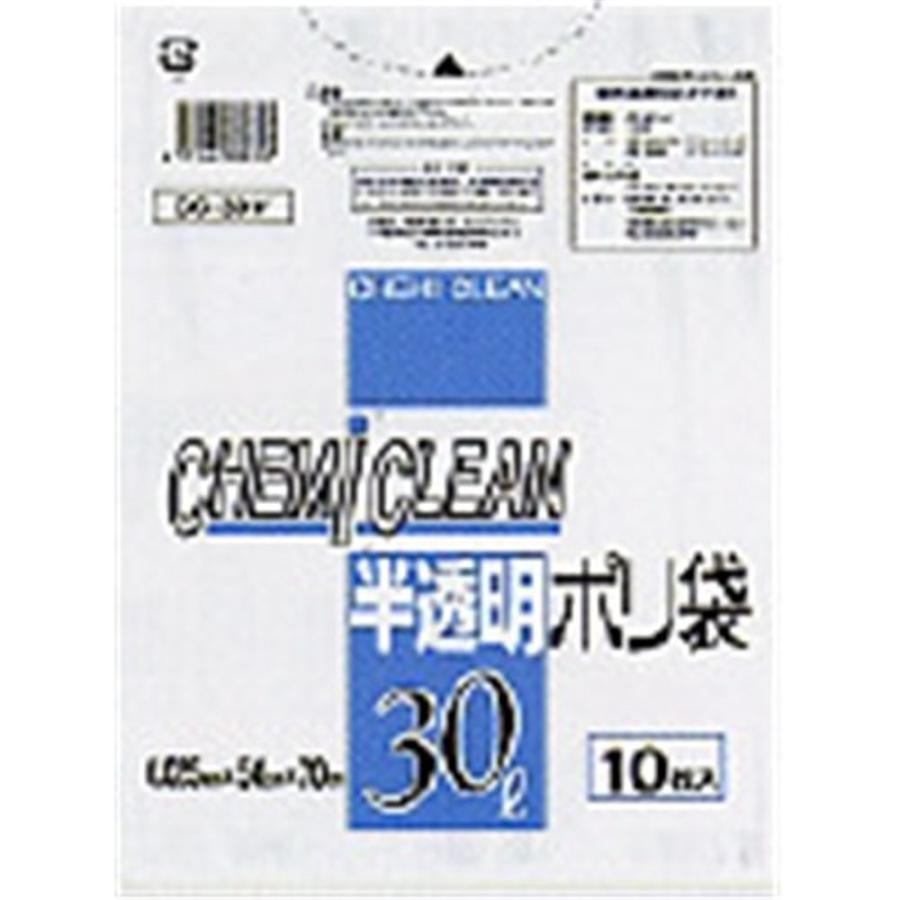 ケミカルジャパン 半透明ポリ袋30L 10枚入り CC-30W : ヤマキシヤフー店 - 通販 - Yahoo!ショッピング