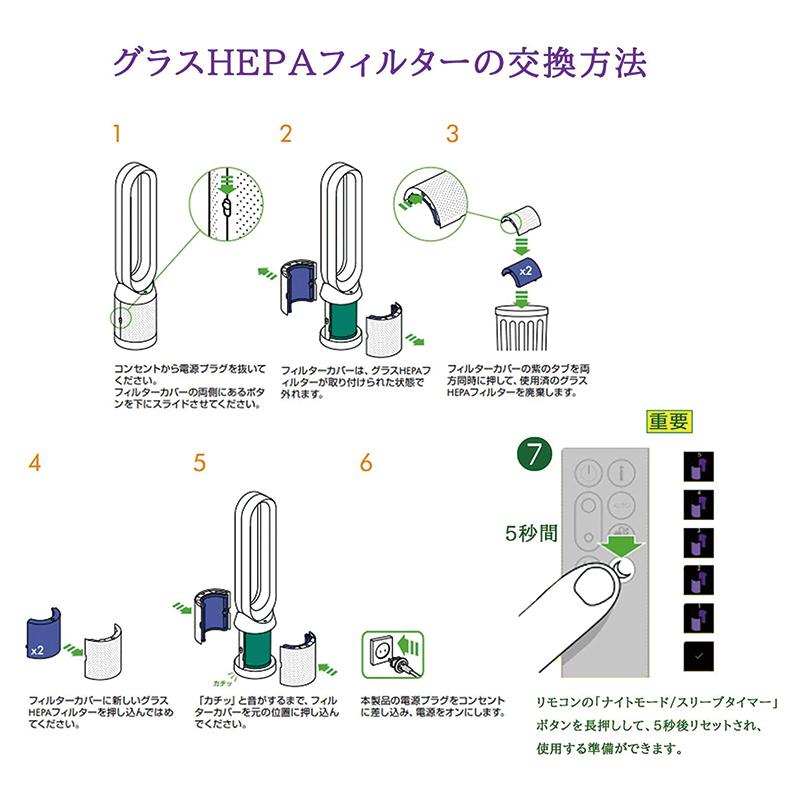 ダイソン DP04 TP04 HP04 HP05 TP05 交換用フィルター Pure Hot Cool 空気清浄機能付タワーファン 抗菌 脱臭 HEPA集塵フィルター【互換品/1個入り ...