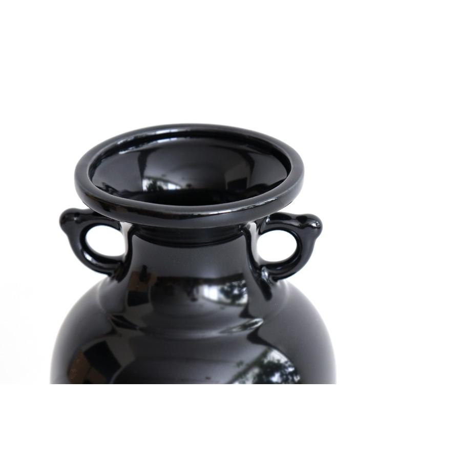 神棚 神具 仏具 やまこう 国産 陶器 花瓶 □ サギ 黒無地 7寸 2 神棚 神具 仏具 やまこう 国産 陶器 花瓶 □ サギ 黒無地 7寸 2