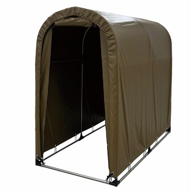 サイクルハウス(パイプ倉庫) 2台用SAND (サンドベージュ) 約0.5坪 間口 0.94m/奥行 1.8m/高さ 1.57m : 山蔵屋Yahoo!ショップ - 通販 - Yahoo!ショッピング