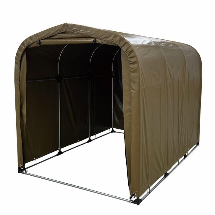 サイクルハウス(パイプ倉庫) 3台用SAND (サンドベージュ) 約1.0坪 間口 1.56m/奥行 2.2m/高さ 1.65m : 山蔵屋Yahoo!ショップ - 通販 - Yahoo!ショッピング