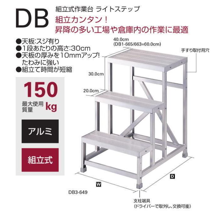 長谷川工業 作業台 組立式作業台 ライトステップ DB2-546 最大使用質量 150kg : 山蔵屋・農産業館 - 通販 - Yahoo!ショッピング