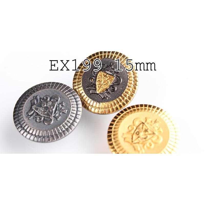 メタルボタン 1個から対応 スーツ・ジャケット向け 真鍮素材の高級品 ブレザーボタン-15mm 3色展開 EX199シリーズ : ex199-15mm : ボタン・裏地のヤマモト YAHOO店 ...