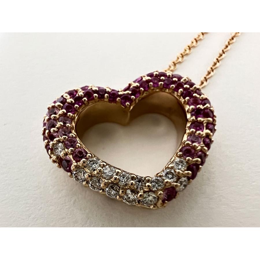 Ponte Vecchio ポンテヴェキオ PV エモツィオーネ ネックレス ハート ダイヤ サファイヤ K18 PG ピンクゴールド Sサイズ 新品仕上げ : ブランドショップ山本 - 通販 ...