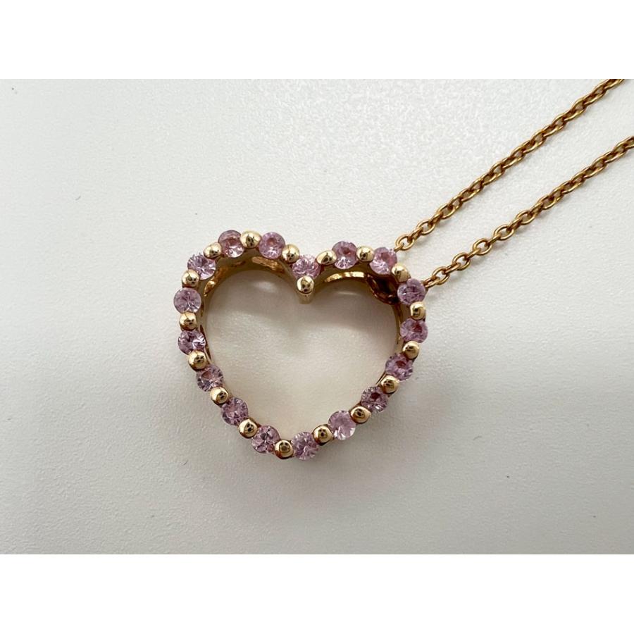 Ponte Vecchio ポンテヴェキオ PV ネックレス ピンクサファイヤ ハート ペンダント 0.41ct K18 PG ピンクゴールド 美品 : j15246-00 : ブランド ...
