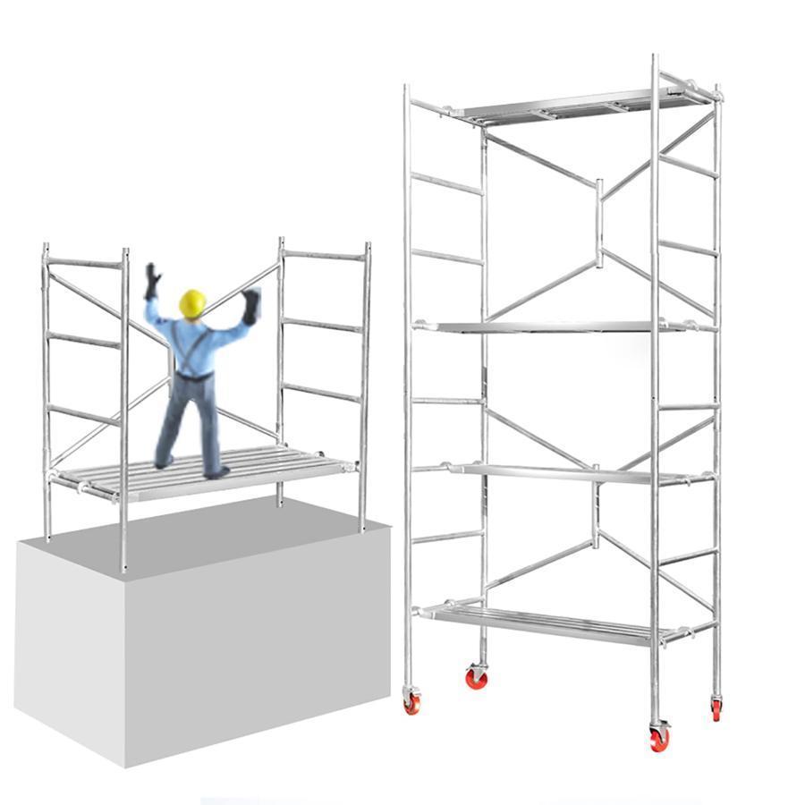 足場台脚立作業台折りたたみ便利 軽量踏み台360°回転可能滑り止めペダル高さは315Mに達することができます安全ロック付き 高所での作業に適しています-B120*60* : ヤマスマショップ ...