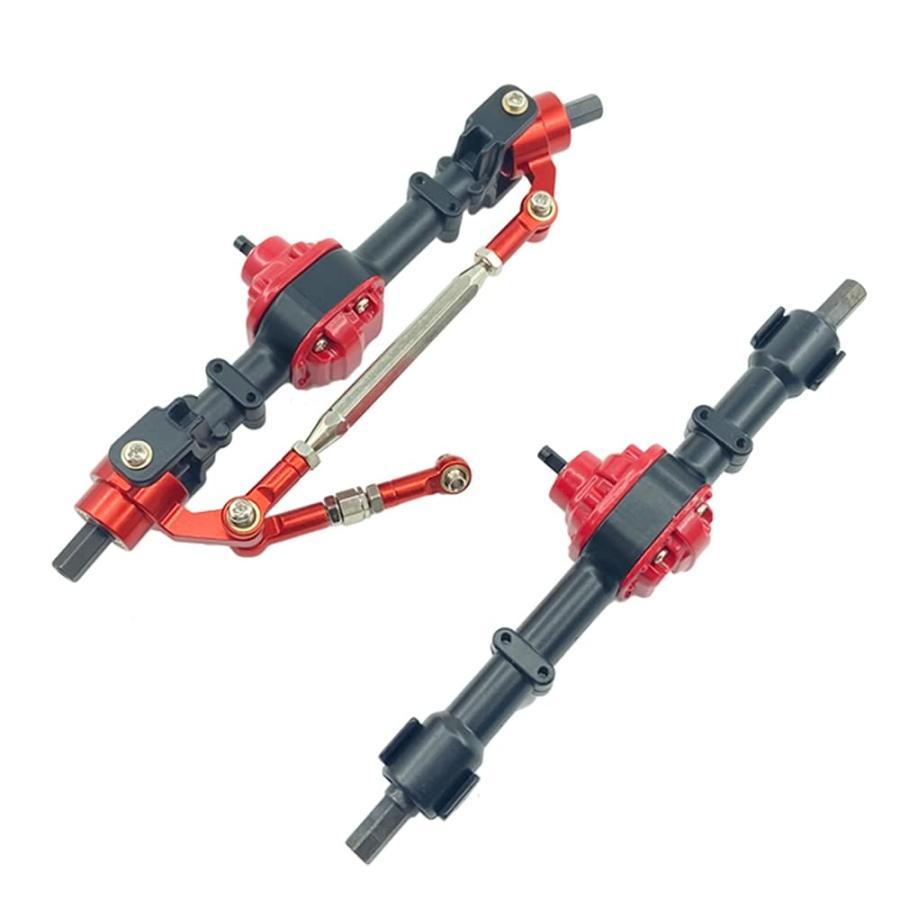 メタルフロント＆リアブリッジアクスル、MN D90 D91 D96 D99S MN-90 MN99S 1/12用 RCカーアップグレードパーツ、ドライブシャフト付き、1 ...