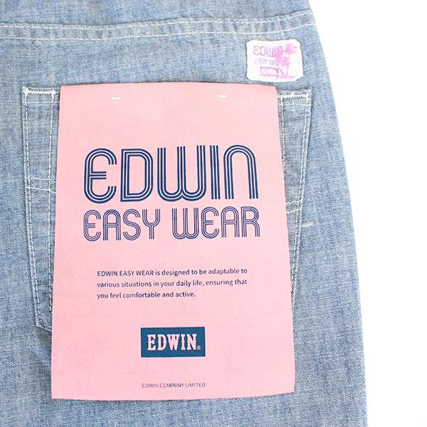 EDWIN エドウィン メンズ イージーパンツ レギュラーストレート ウエスト調整 バナナ繊維 麻 綿 シャンブレー 春夏 王道レギュラーストレート EEW01 : NAVIGATOR ...