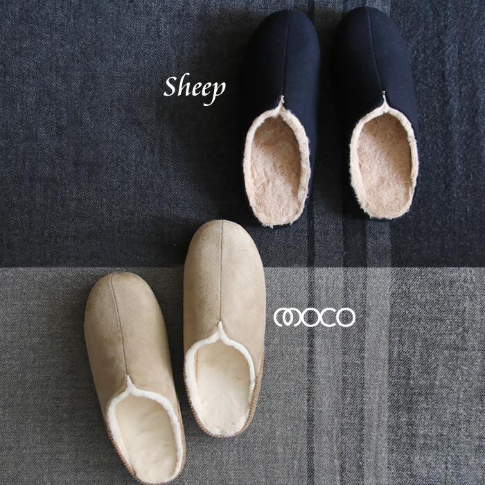 room's ルームズ moco sheep M/Lサイズ スリッパ ルームシューズ モコ シープ スリッポン バブーシュ メンズ レディース ウール調 ファー rooms ルームス : ft ...
