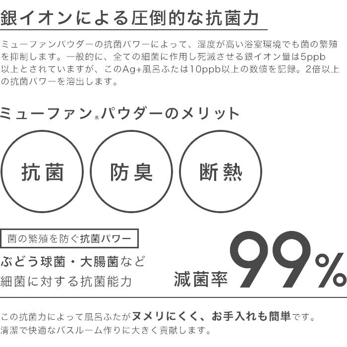 日本製 抗菌 お風呂ふた 「Ag銀イオン風呂ふた L11」 75×110cm用 [実寸 73×108cm] 組み合わせタイプ 銀イオン 東プレ :tpr-710695-l11:くらしのもり ...