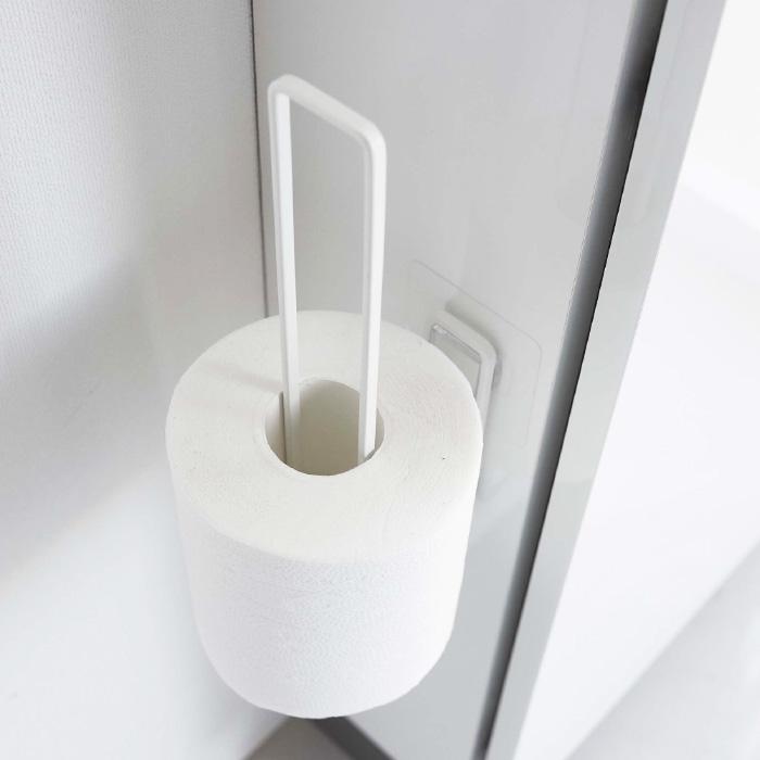 山崎実業 フィルムフック トイレットペーパーホルダー タワー tower トイレ収納 トイレットペーパー 浮かせる収納 ホワイト ブラック 5989 5990 :yj-5989:くらしのもり ...