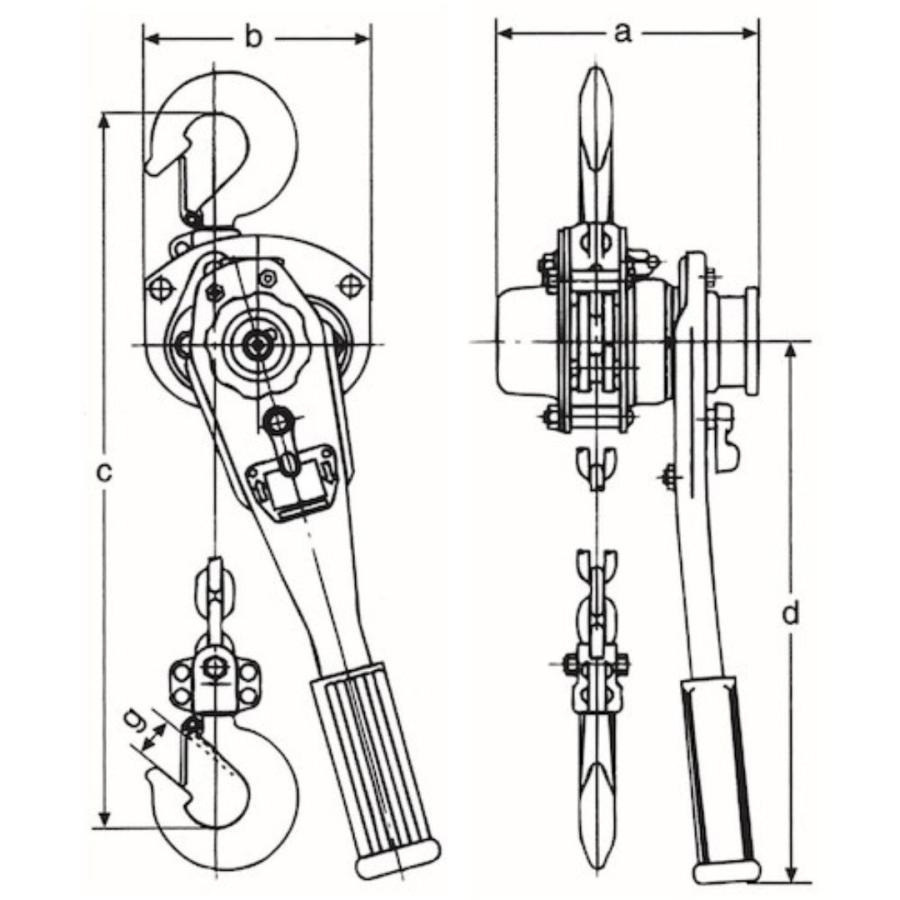 コンドーテック KTパワーレバー PL-10 1.0t KONDOTEC 1.5t レバーブロック 荷役 : pl10 : プロショップヤマザキ - 通販 - Yahoo!ショッピング