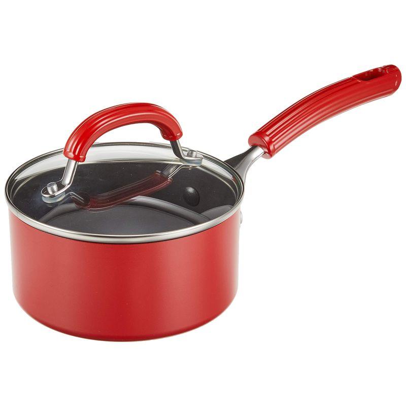 マイヤー(Meyer) 片手鍋 16cm アルミニウム合金 IH対応 底面三層構造 軽量 うず巻き加工 ふっ素樹脂コーティング レッド 「サ :20230811045711-00377 ...