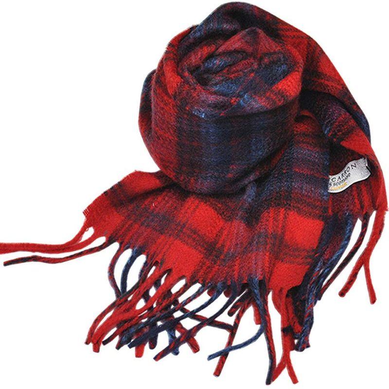ロキャロン Lochcarron of scotland 英国スコットランド製 マフラー カシミヤ100% タータンチェック (レッドロキャ :20230820093336-00352 ...