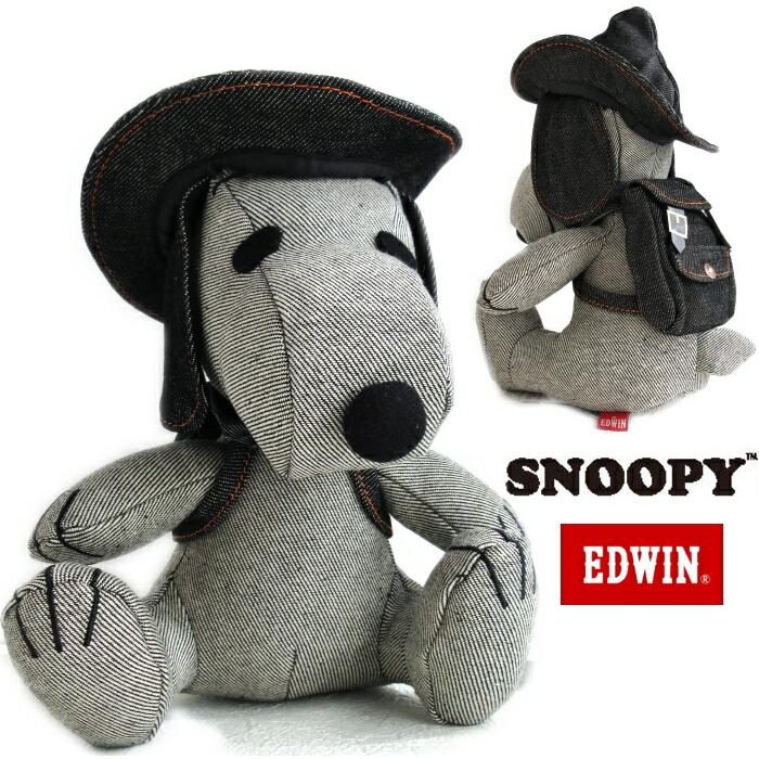 EDWIN SNOOPY 50周年 ビーグル スカウト スヌーピー 限定 ぬいぐるみ DENIM デニム 変わり素材 可愛い ギフト コレクション BEAGLE SCOUTS ...