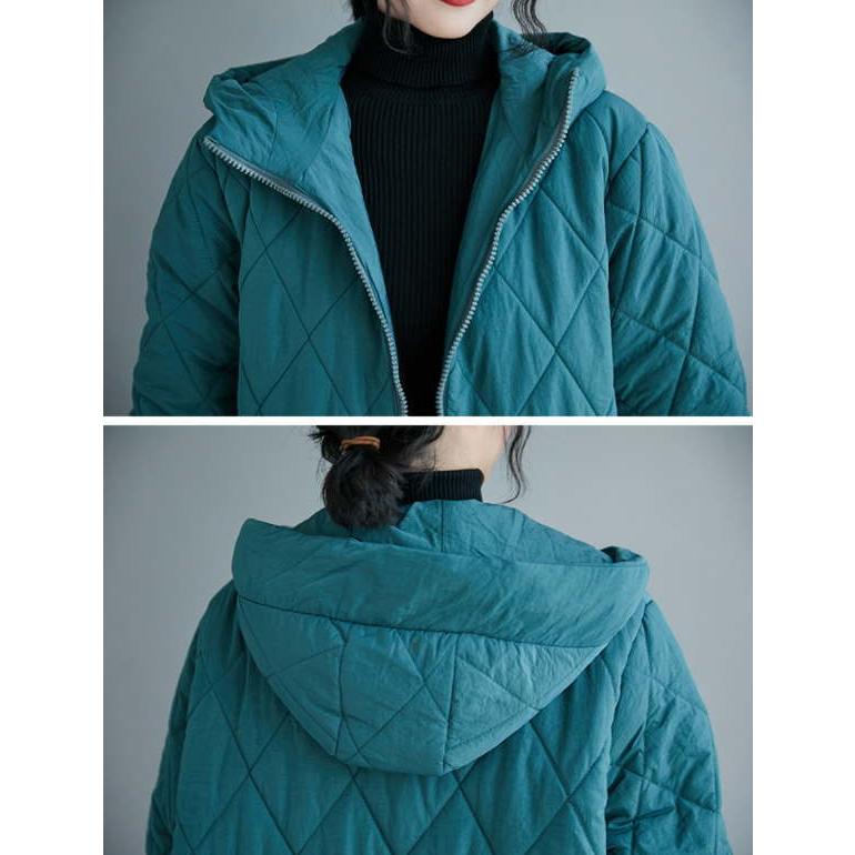 キルティング コート レディース 中綿コート ロングコートフード