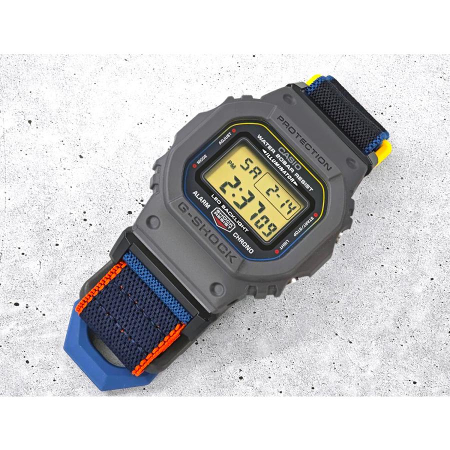 G-SHOCK カシオ Gショック NEW CLOTH BANDシリーズ DW-5600MNC-8A2JF FIDLOCK製マグネットバックル ...